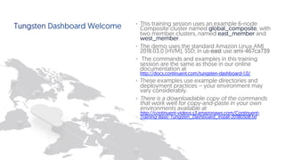 Training Slides: Basics 106: Tungsten Dashboard Overview, Installation ...