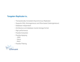 Training Slides: Basics 101: Introduction to Tungsten Replicator | PDF