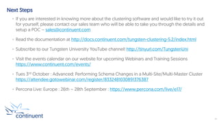 Training Slides: Intermediate 202: Performing Cluster Maintenance with Zero-Downtime | PPT