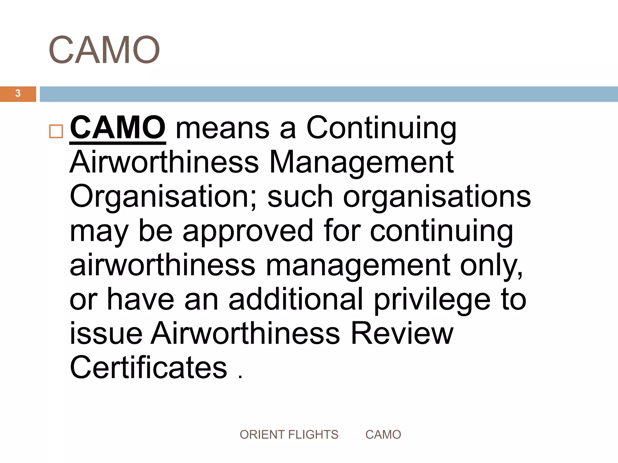 Continuing airworthiness management organisation | PPTX