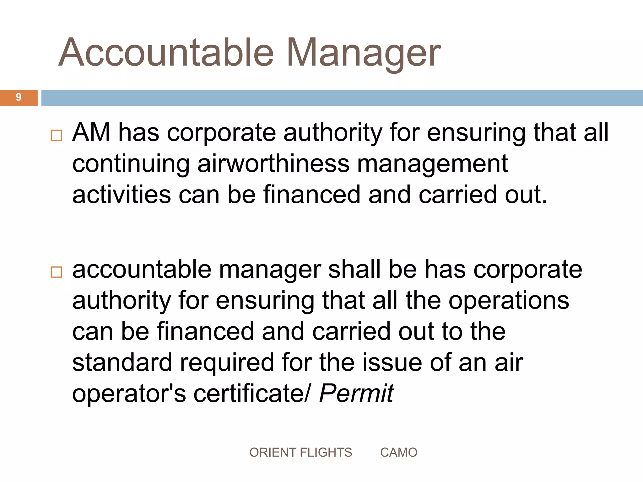 Continuing airworthiness management organisation | PPTX