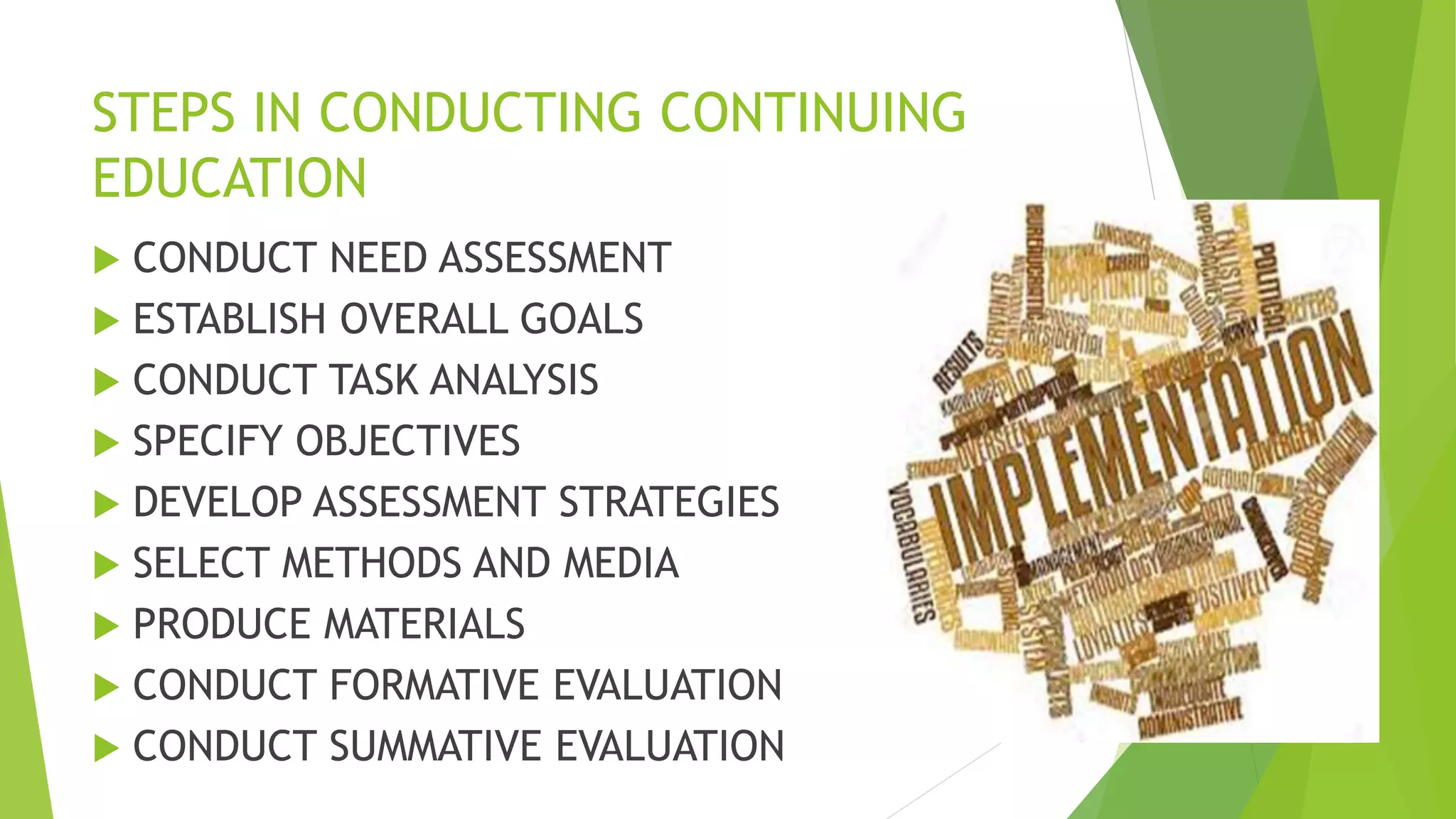 Continuing education | PPTX