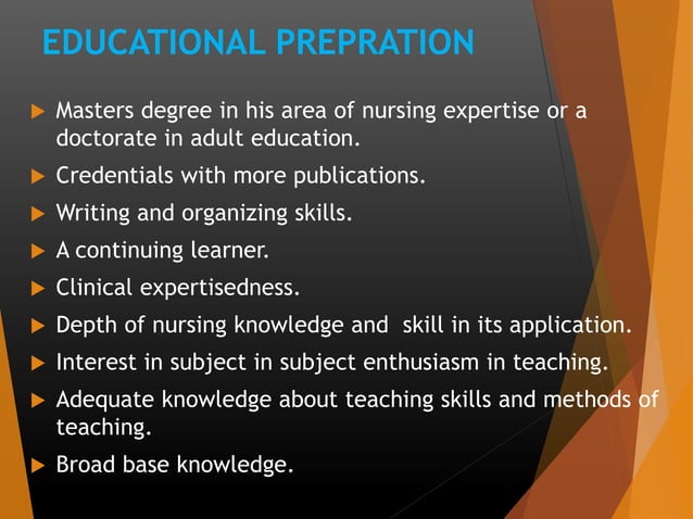 Educational preparation and continuing nursing education | PPTX ...