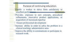 Continuing education | PPTX