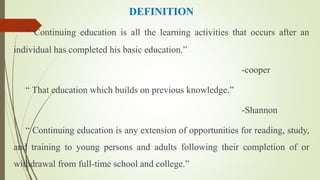 Continuing Education NURSING ADMINISTRATION | PPTX