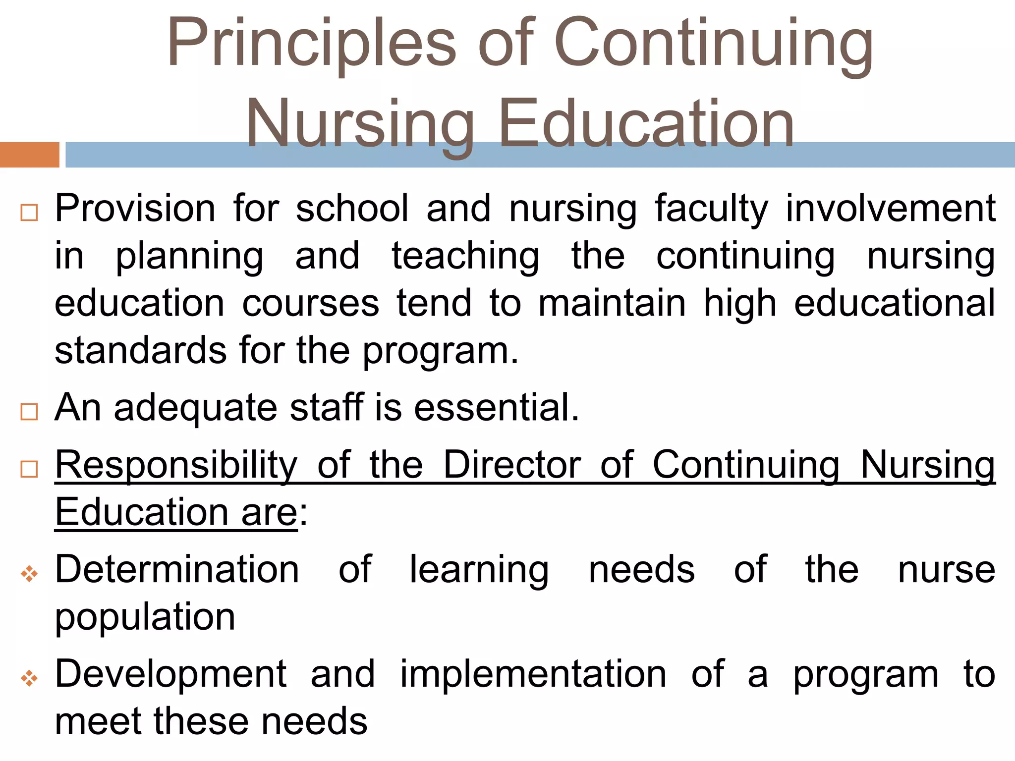 Continuing education in nursing | PPTX