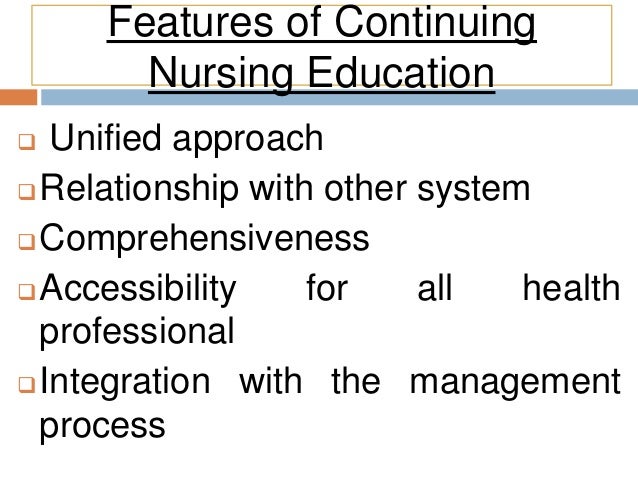Continuing education in nursing