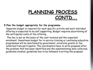 Continuing education planning | PPTX