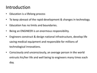 Continuing engineering education through lifelong learning | PPTX | Web ...