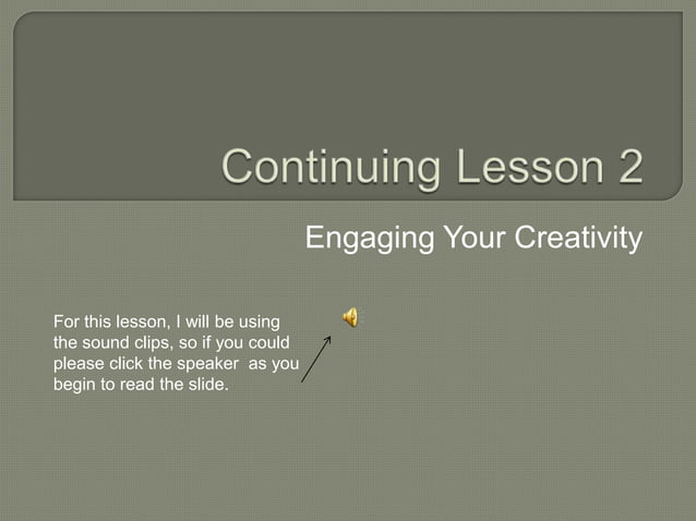 Continuing lesson 2 | PPTX