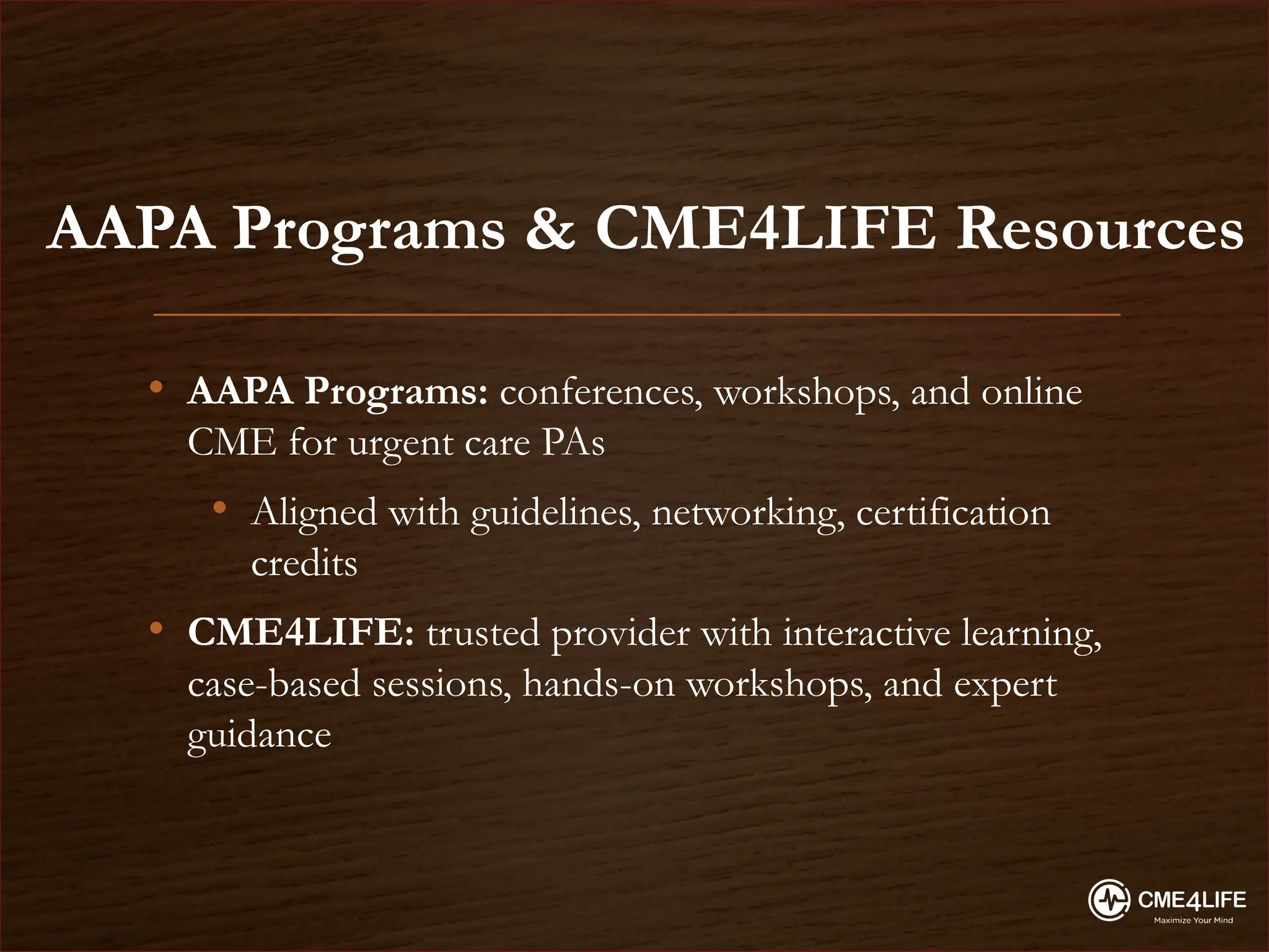 Continuing Medical Education in Urgent Care for PAs and NPs.pptx