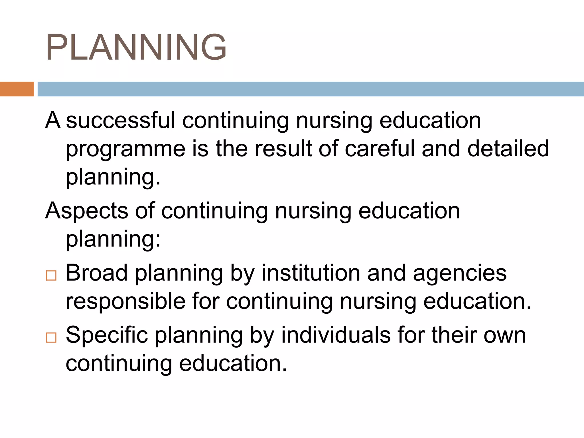 Continuing Nursing Education | PPTX