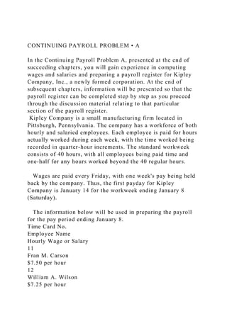 CONTINUING PAYROLL PROBLEM • AIn the Continuing Payroll Proble.docx