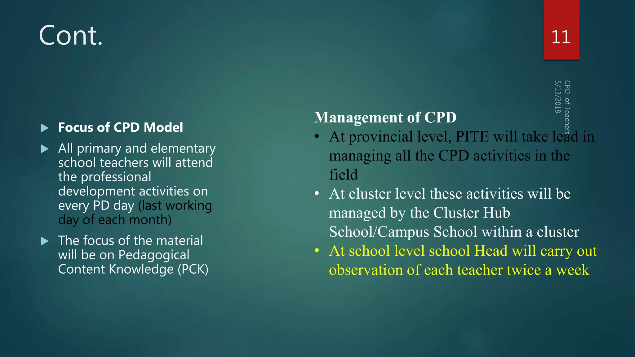 Continuing professional development (cpd) | PPTX