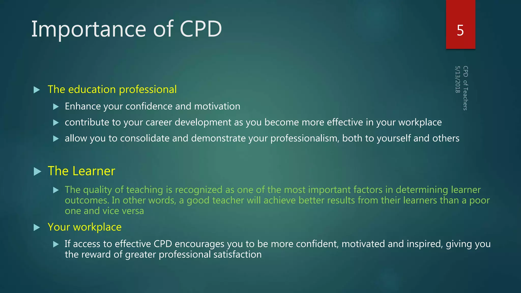 Continuing professional development (cpd) | PPTX