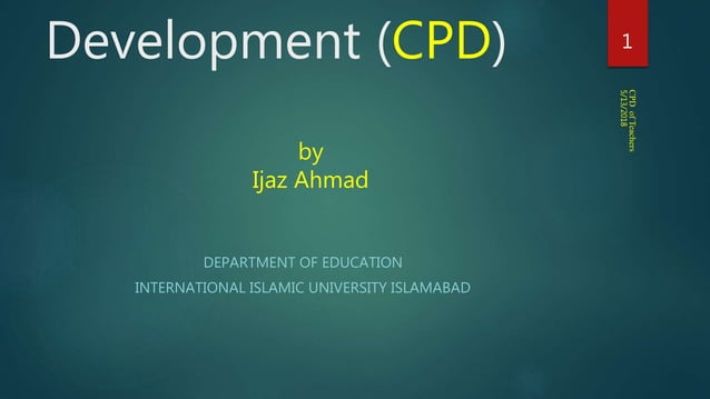 Continuing professional development (cpd) | PPTX