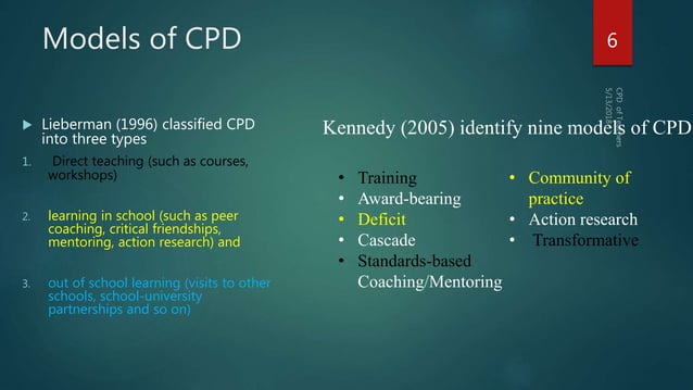 Continuing professional development (cpd) | PPTX