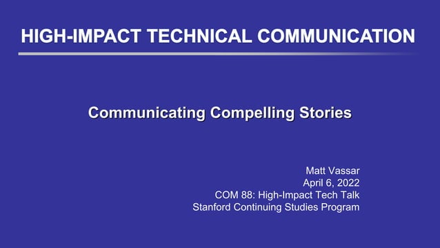Storytelling in Technical Talks | PPTX