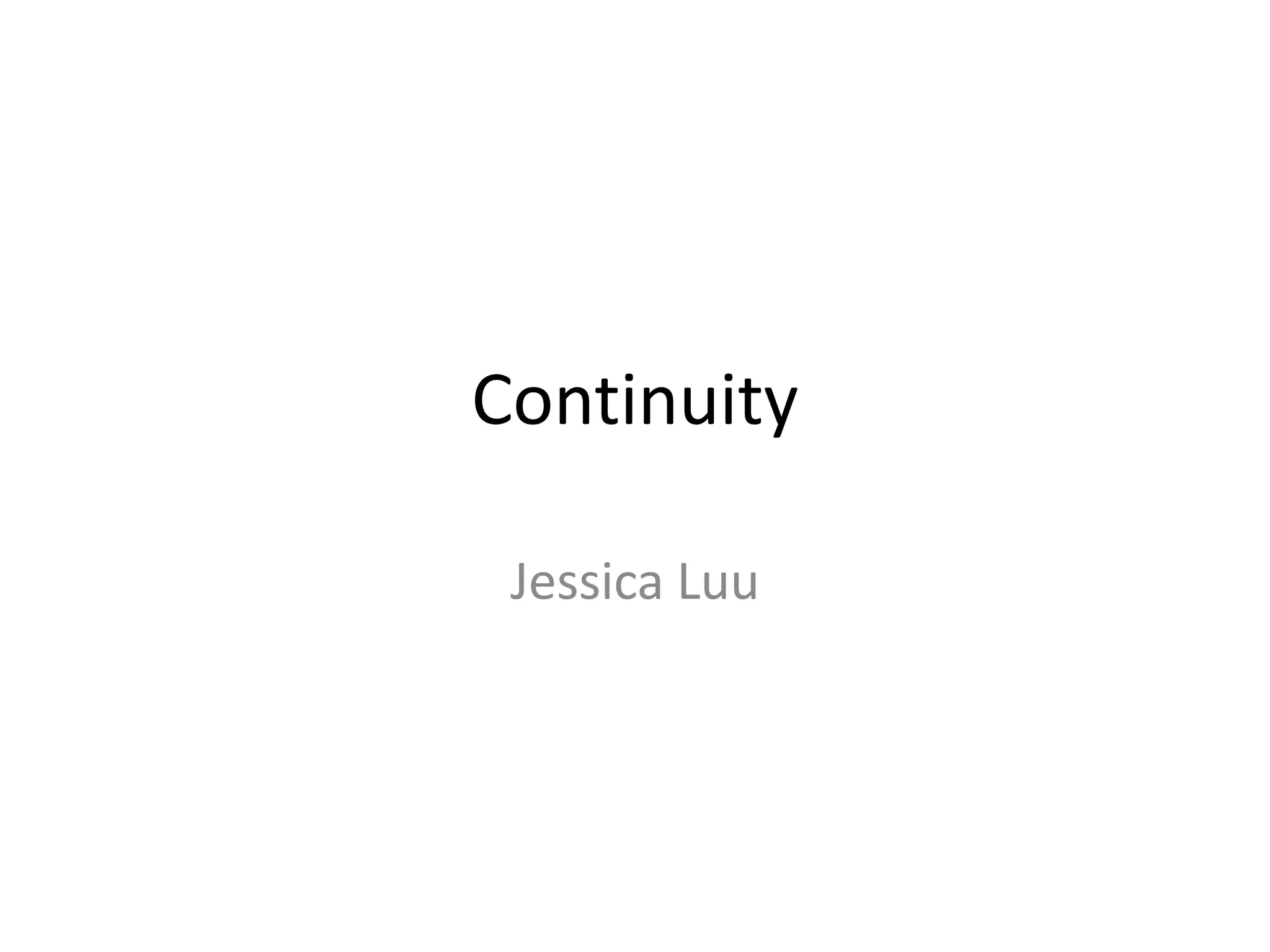 Continuity | PPT
