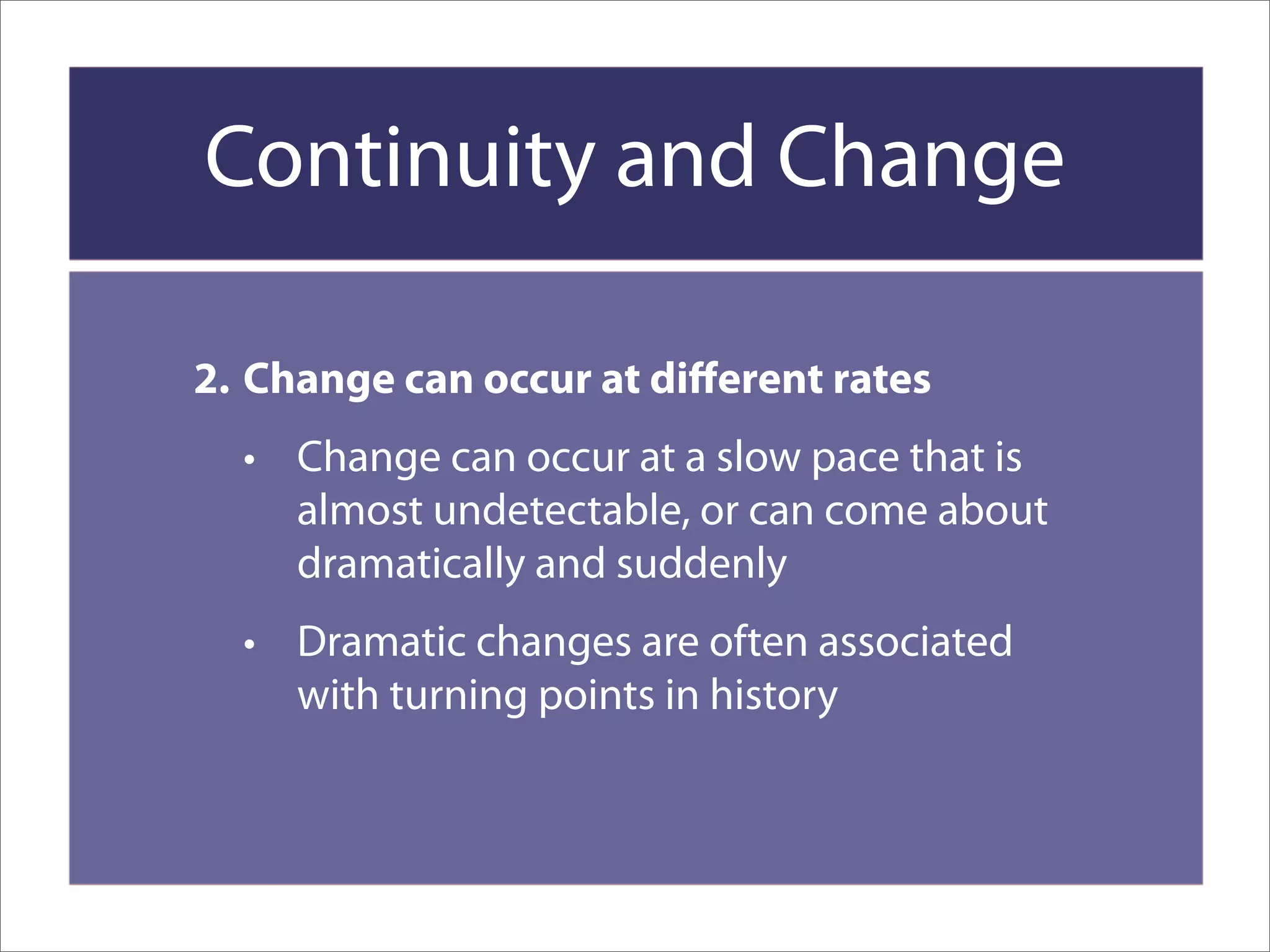 Continuity And Change | PDF