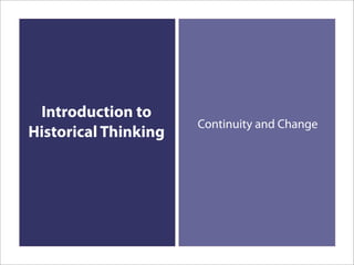 Continuity And Change | PDF