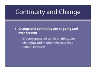 Continuity And Change | PDF