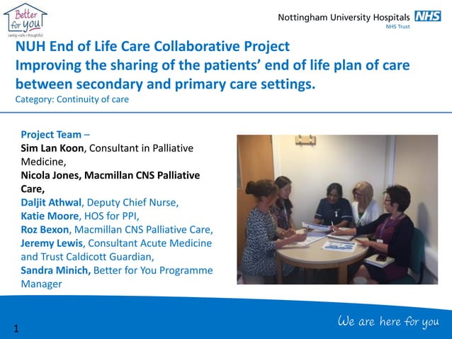 Nottingham University Hospitals- End of life care improvement ...