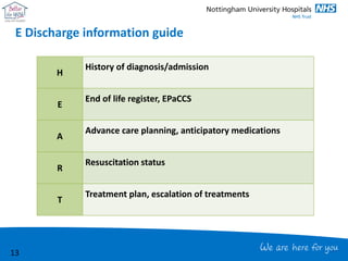 Nottingham University Hospitals- End of life care improvement ...