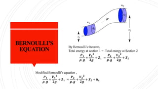 Continuity and bernoullis equation | PPTX