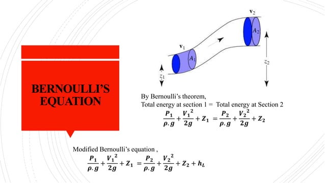 Continuity and bernoullis equation | PPTX