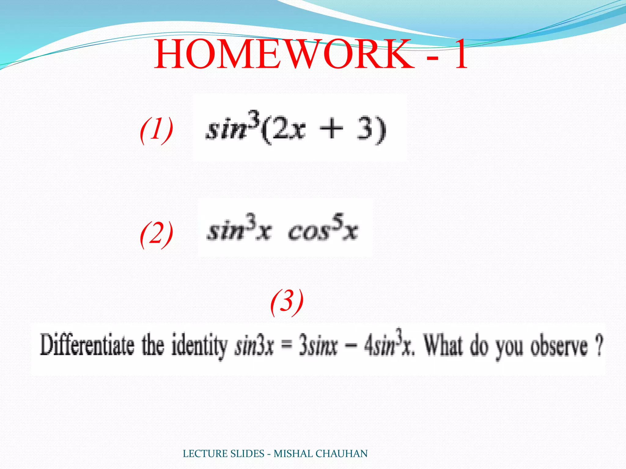 CONTINUITY & DIFFERENTIABILITY CLASS XII MODULE 1 | PDF