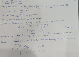 Continuity and differentiation | PPT