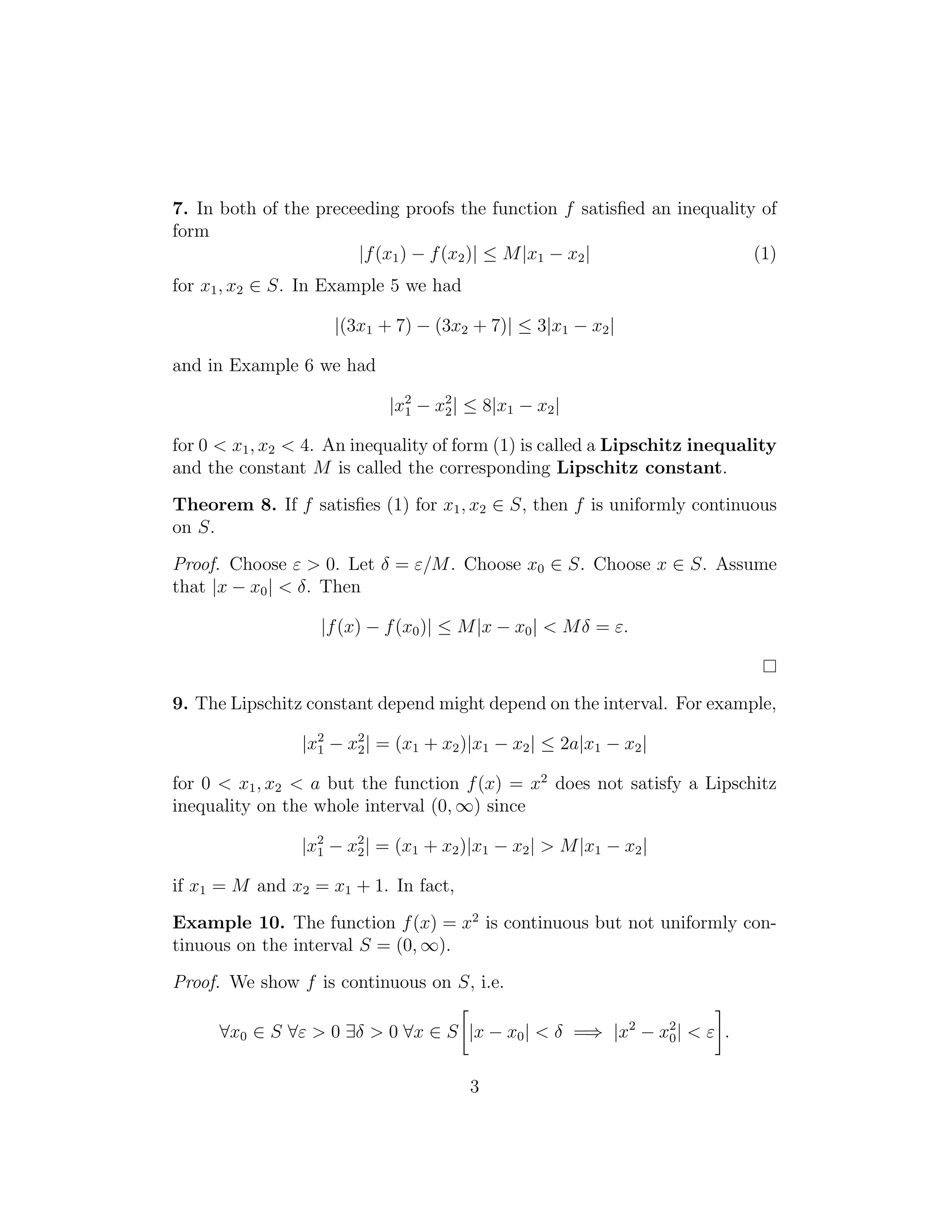 Continuity and Uniform Continuity | PDF