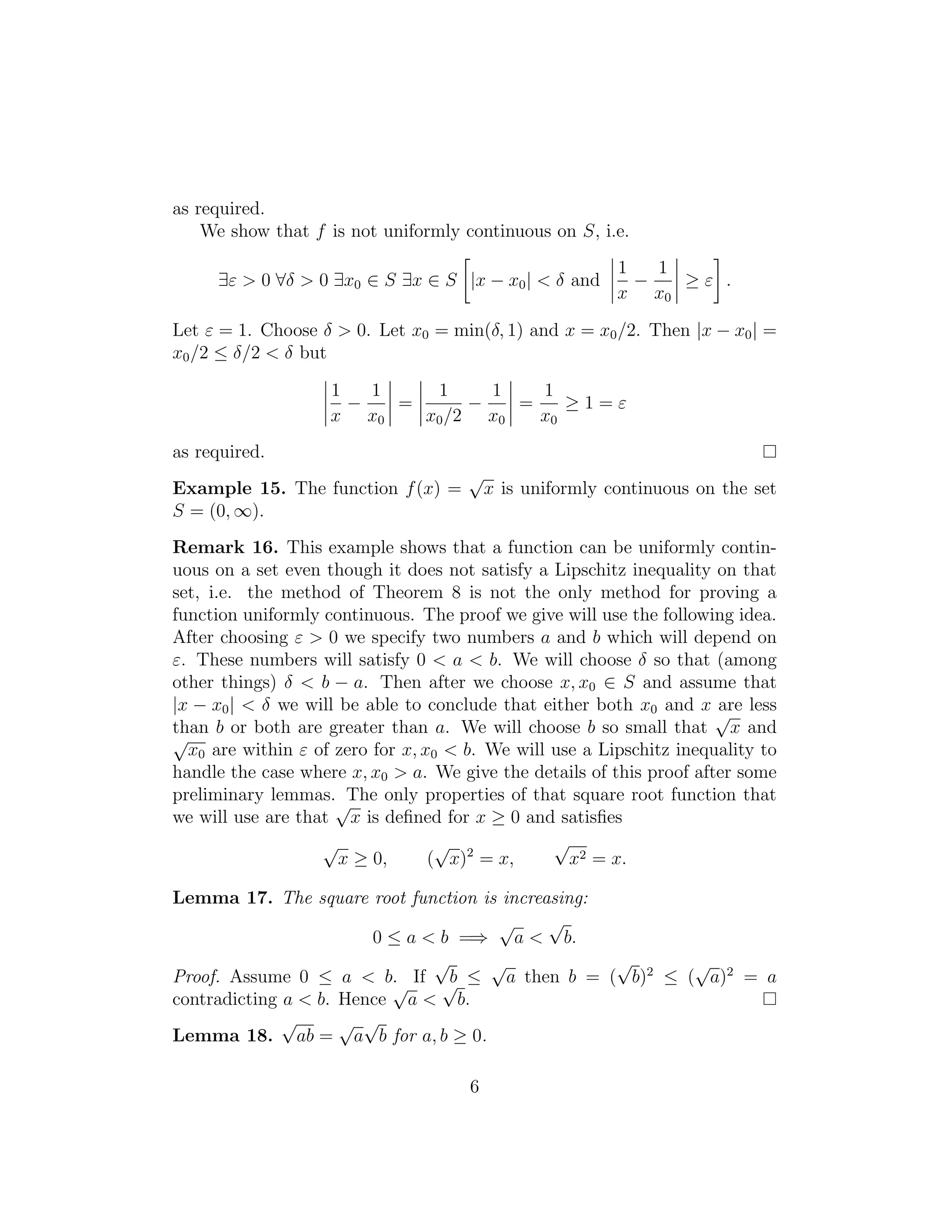 Continuity and Uniform Continuity | PDF