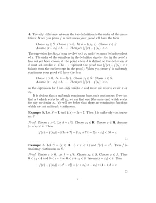 Continuity and Uniform Continuity | PDF