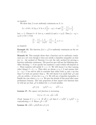 Continuity and Uniform Continuity | PDF