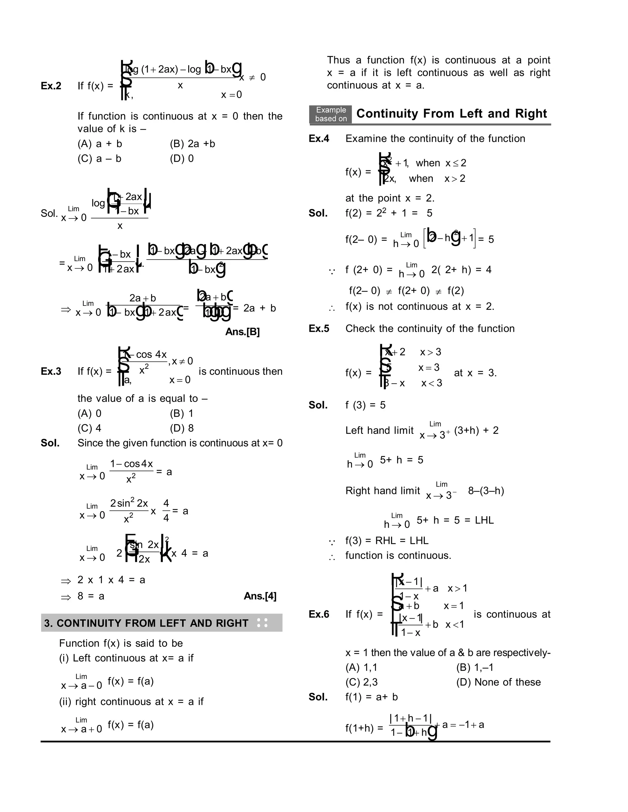Continuity & Differentibilitytheory & solved & exercise. Module-4 pdf | PDF