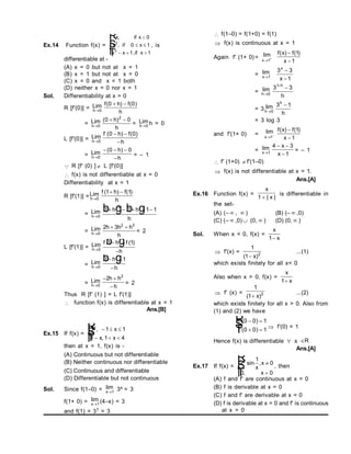 Continuity & Differentibilitytheory & solved & exercise. Module-4 pdf | PDF