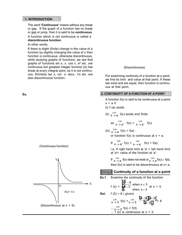 Continuity & Differentibilitytheory & solved & exercise. Module-4 pdf | PDF
