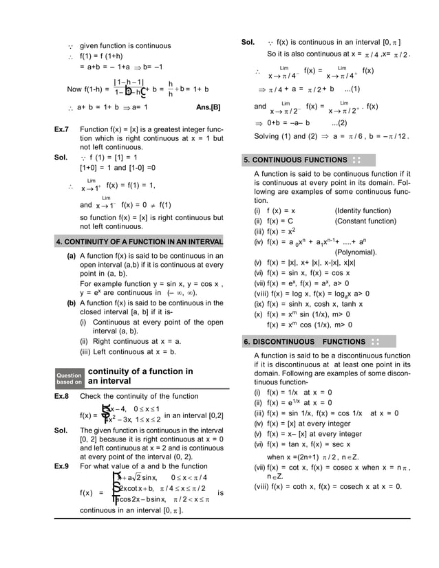 Continuity & Differentibilitytheory & solved & exercise. Module-4 pdf | PDF Continuity & Differentibilitytheory & solved & exercise. Module-4 pdf | PDF