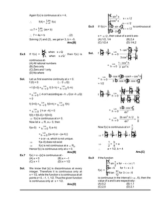 Continuity & Differentibilitytheory & solved & exercise. Module-4 pdf | PDF