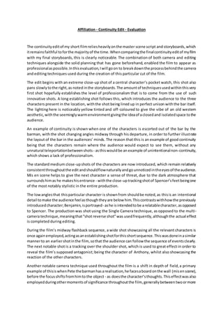 Continuity edit evaluation | PDF