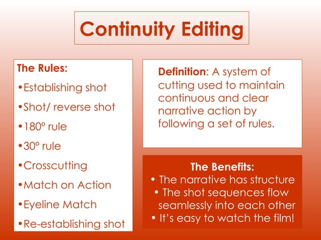Continuity editing | PPT | Video Production | Content Production