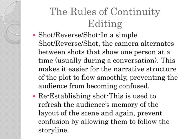 Continuity editing | PPT
