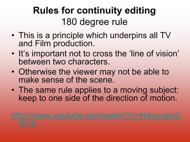 Continuity editing | PPT | Photo Editing Software | Computer Software ...