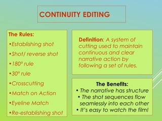 Continuity editing 2 | PPT