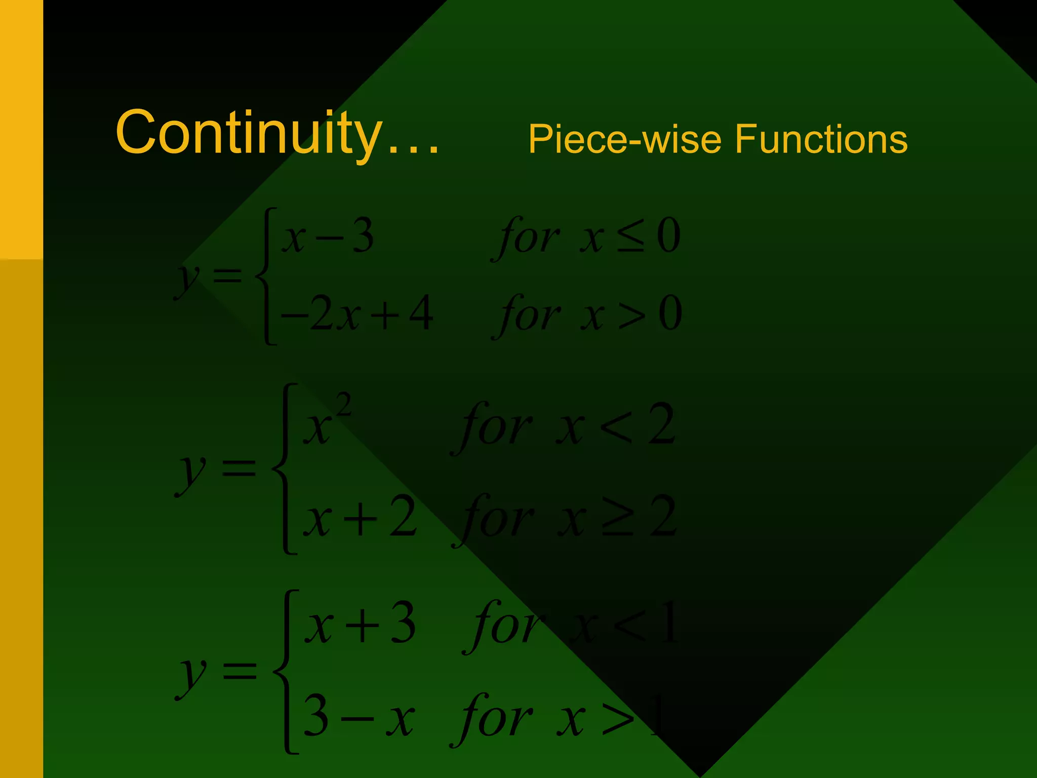 Continuity endbehavior | PPT