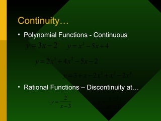 Continuity endbehavior | PPT
