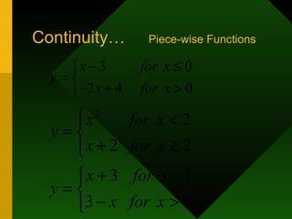 Continuity endbehavior | PPT