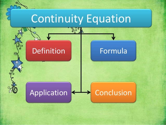 Continuity Equation